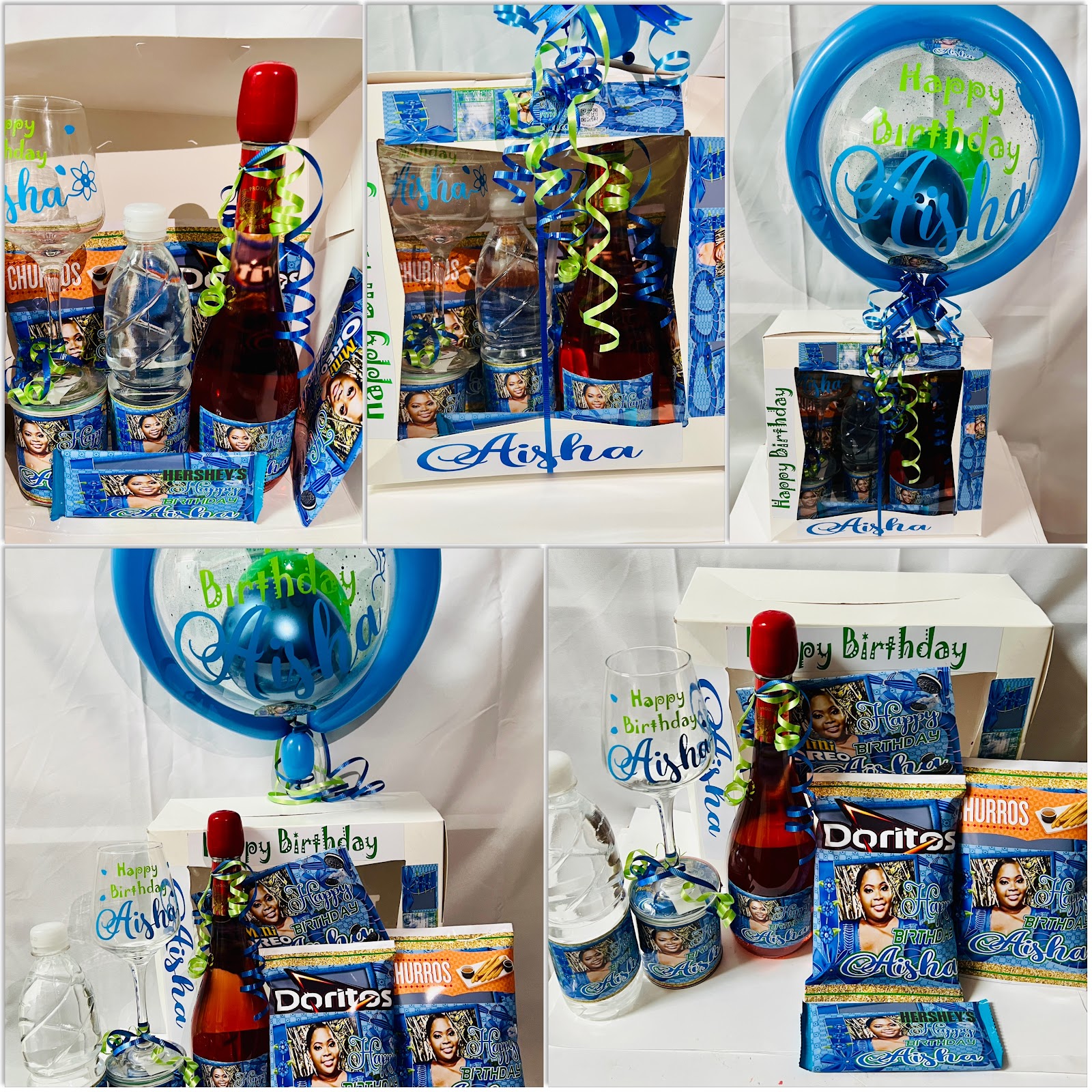 Fully Personalized Celebration Gift Box With Bubble Balloon