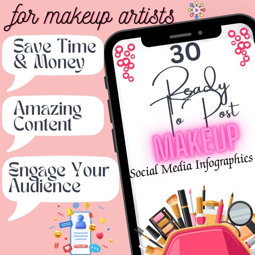 30 Ready to Post Makeup Quotes Infographics for Social Media