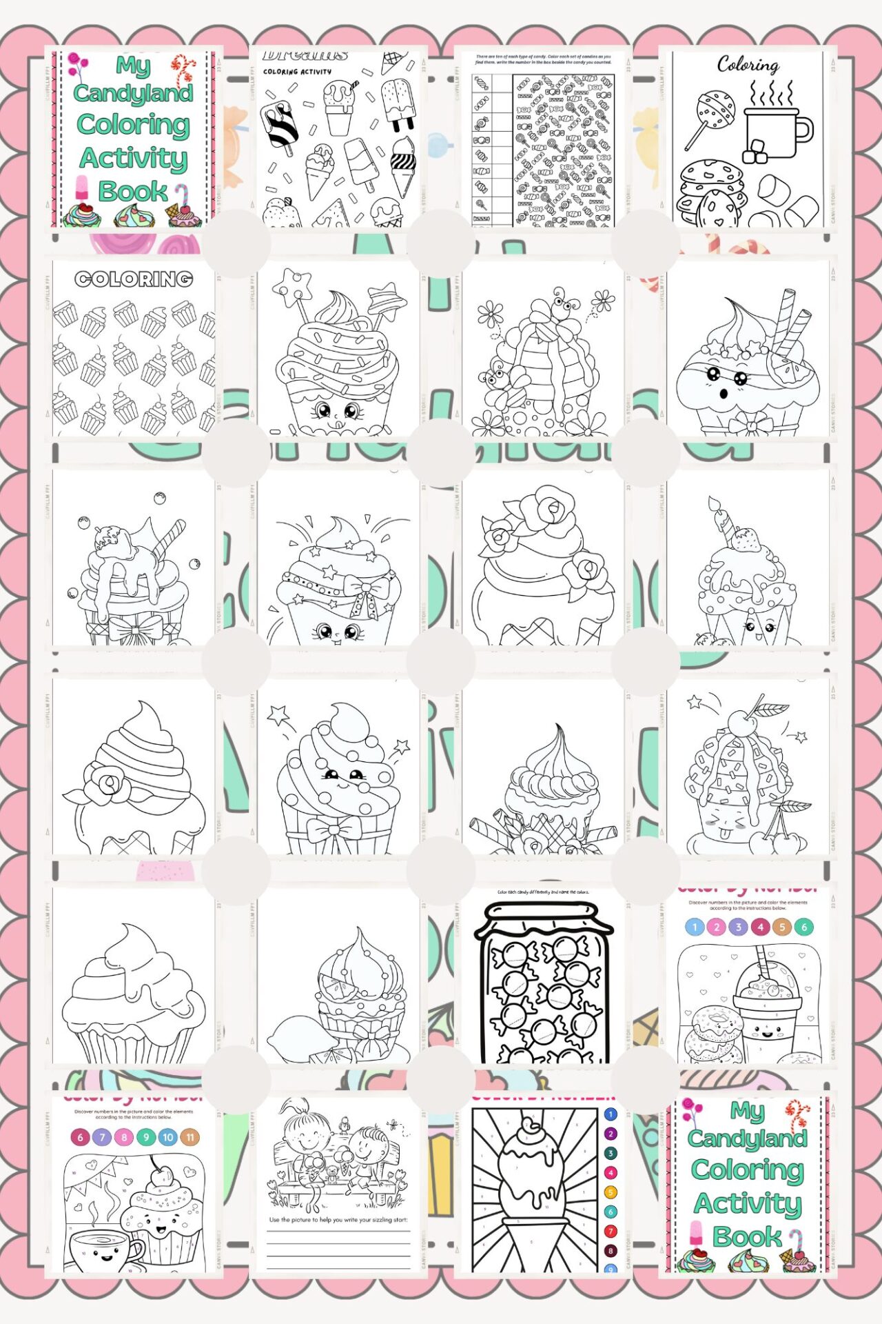 My Candyland Coloring Activity Book